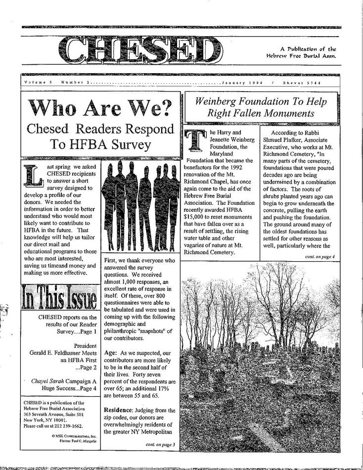 Hebrew Free Burial Association | Chesed