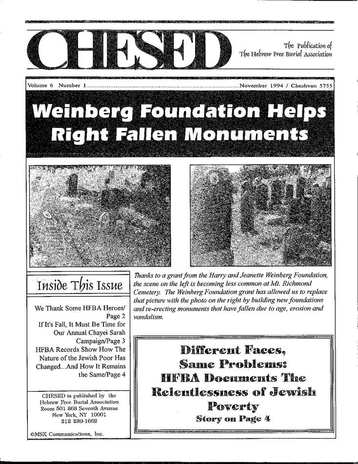 Hebrew Free Burial Association | Chesed