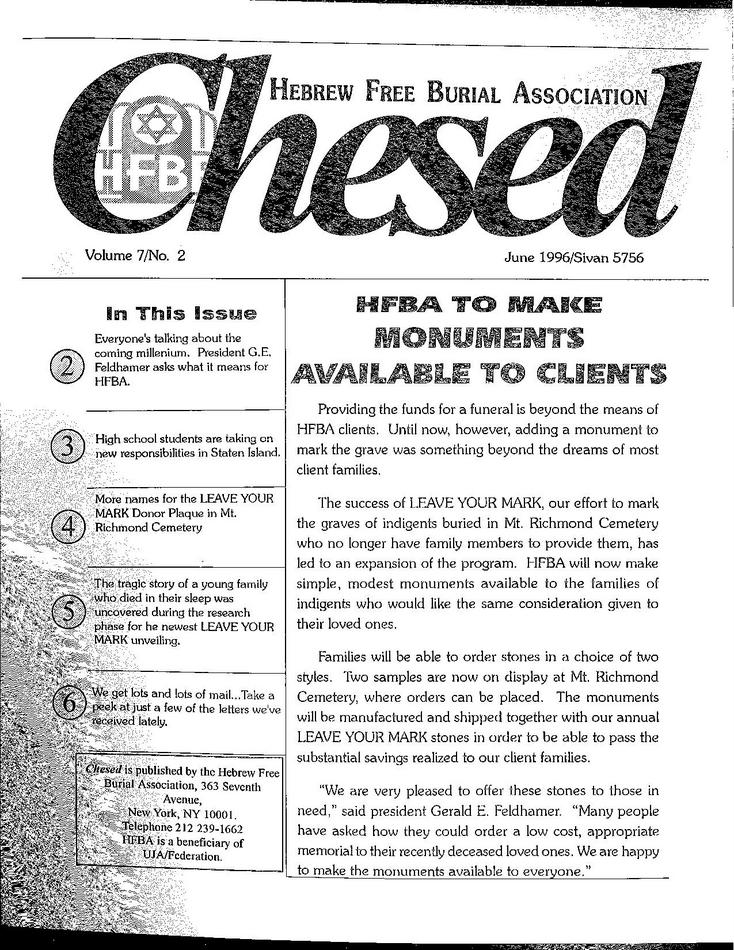 Hebrew Free Burial Association | Chesed
