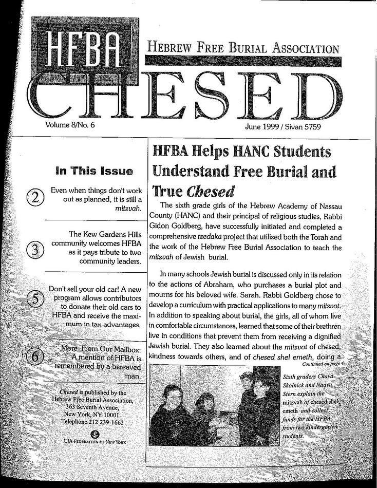 Hebrew Free Burial Association | Chesed