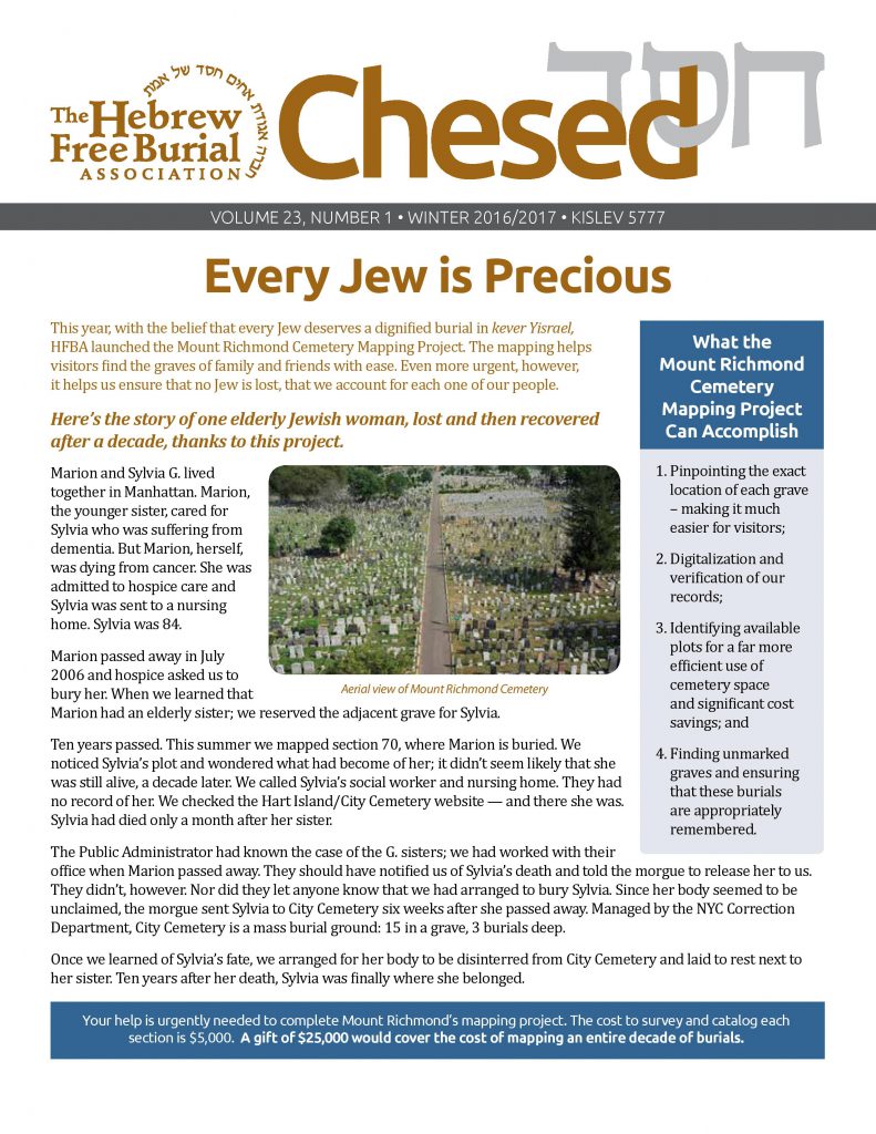 Hebrew Free Burial Association | Chesed